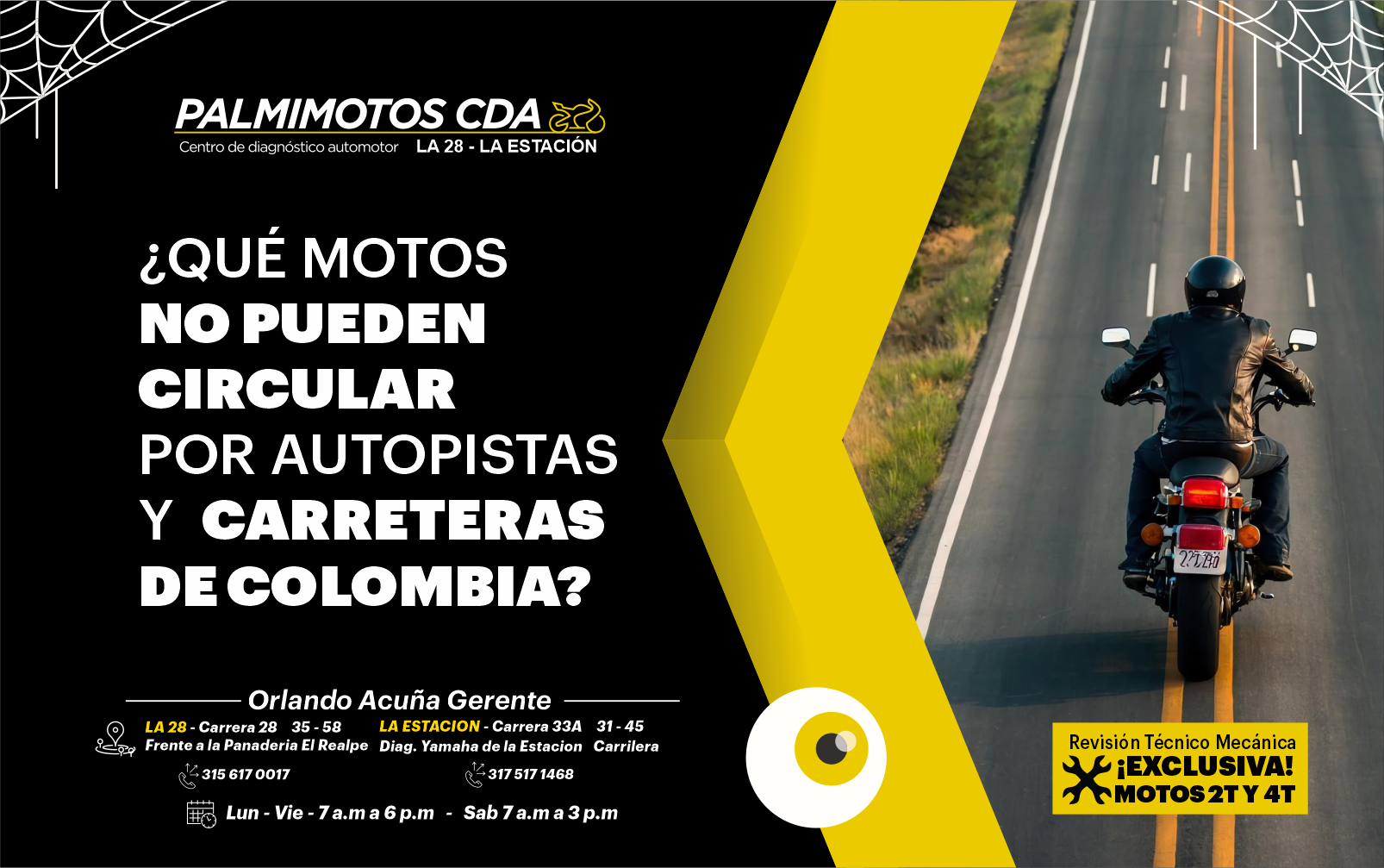 ¿Qué motos no pueden circular por autopistas y carreteras de Colombia? - Palmimotos CDA